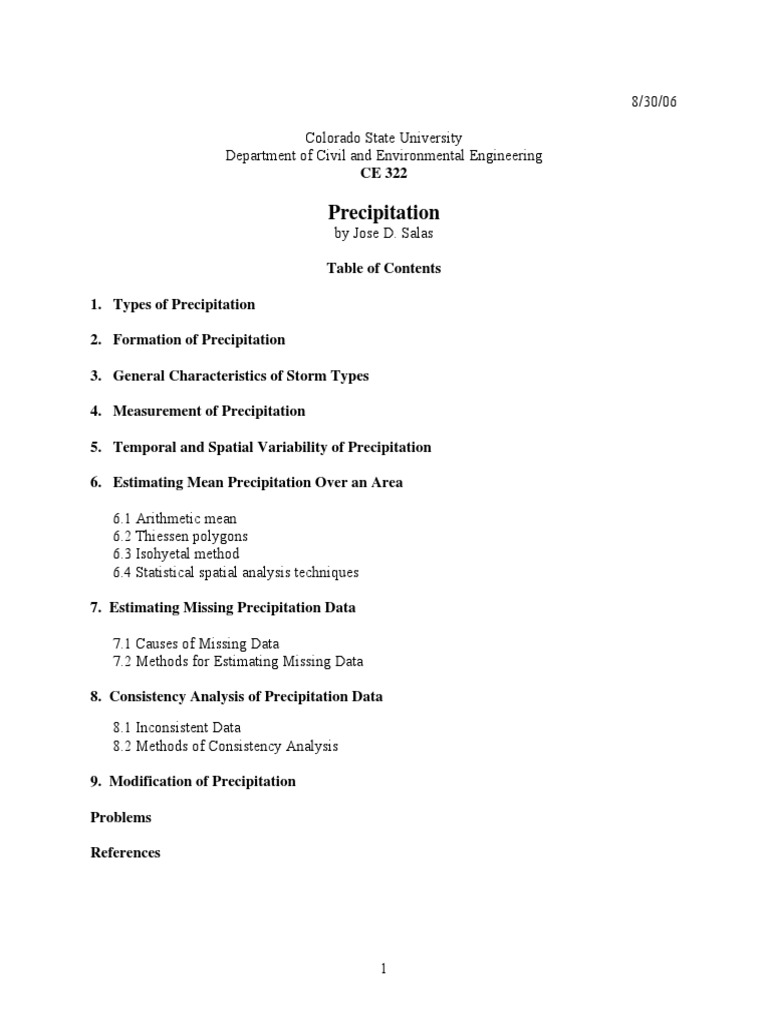 Precipitation | PDF | Tropical Cyclones | Precipitation