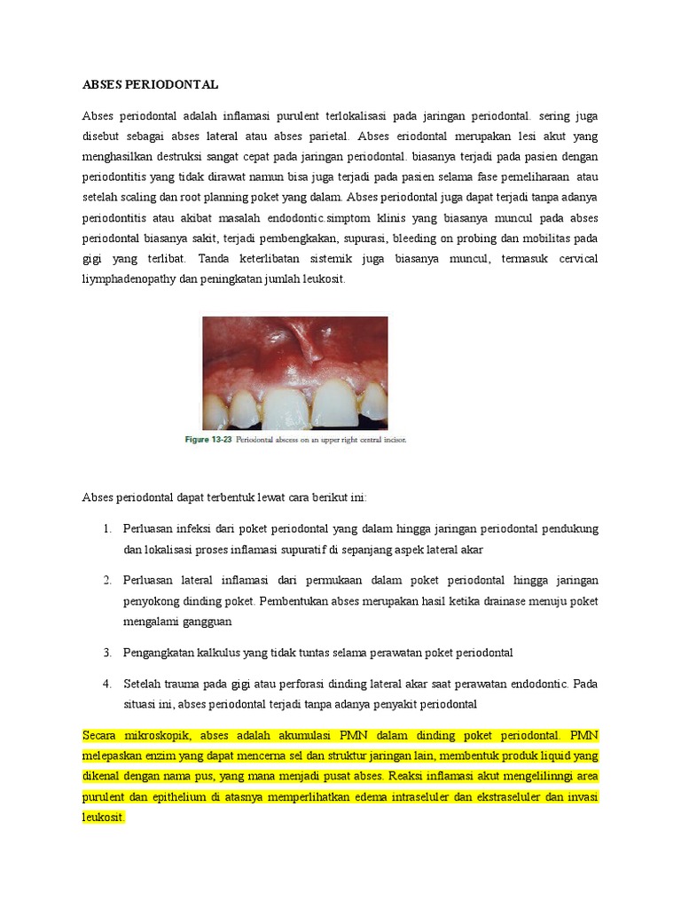Pem. Klinis & Radiograf Abses Periodontal | PDF
