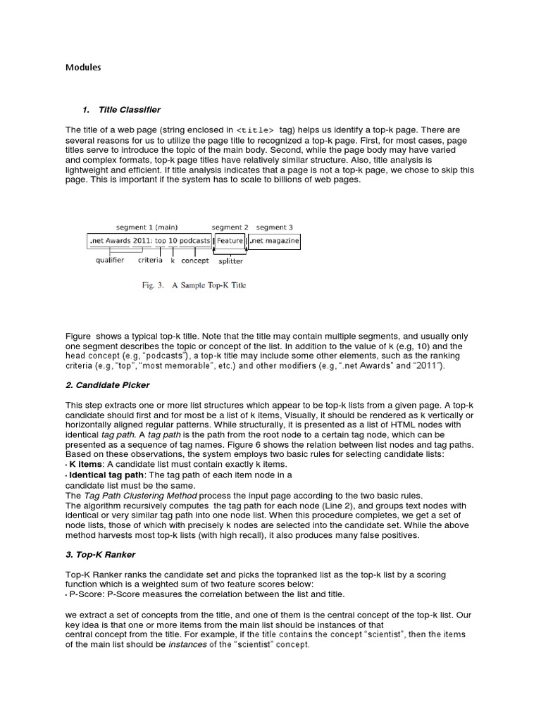 Modules: 1. Title Classifier | PDF | Tag (Metadata) | Computer Programming