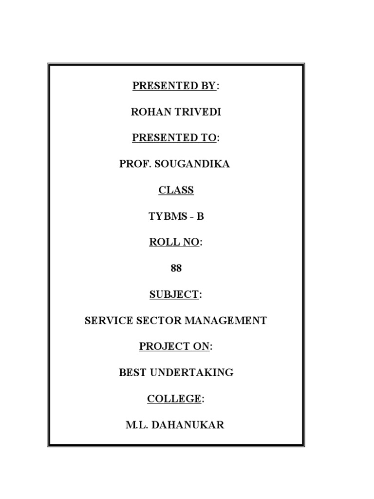 Best Undertaking | PDF | Bus | Tram