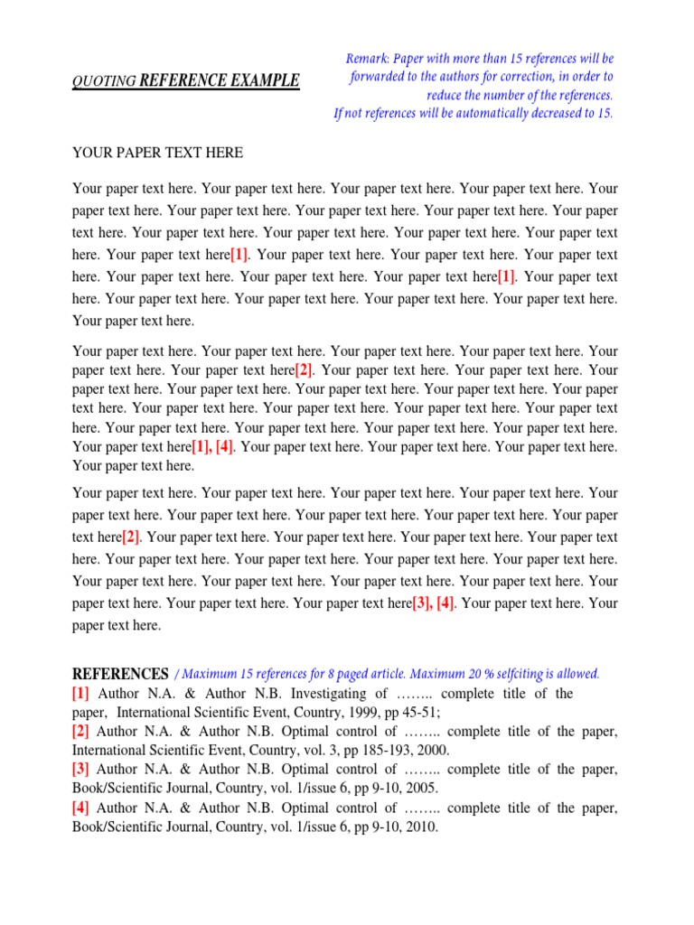 Quoting References Example | PDF