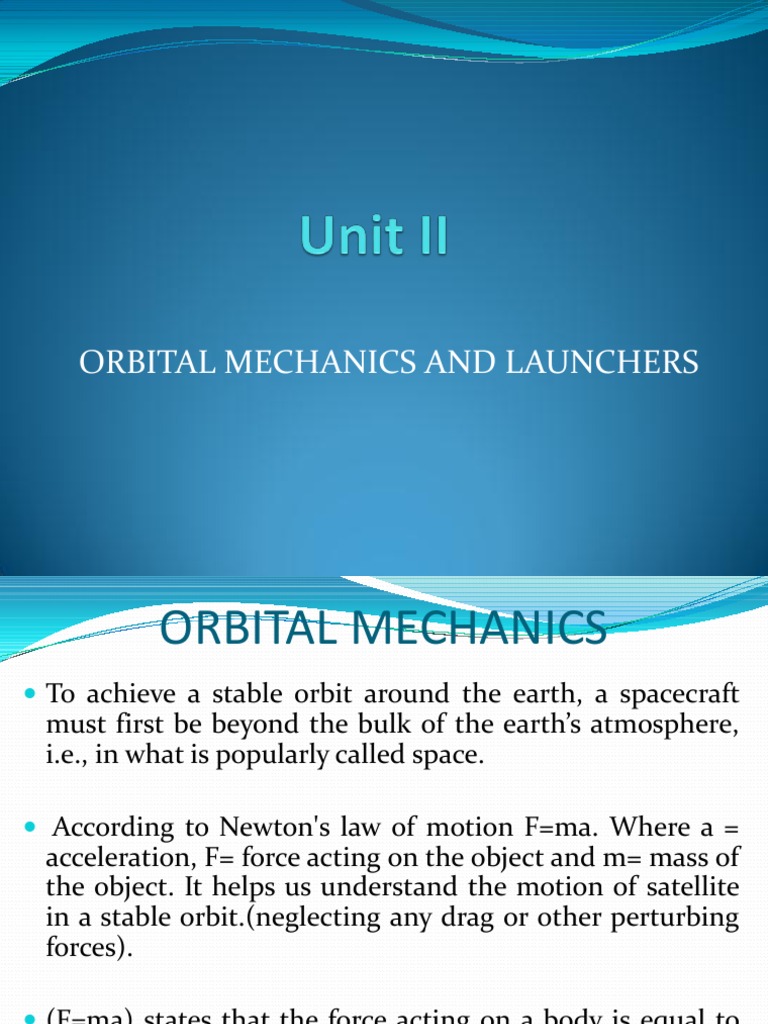 Orbital Mechanics and Launchers | PDF | Orbit | Apsis