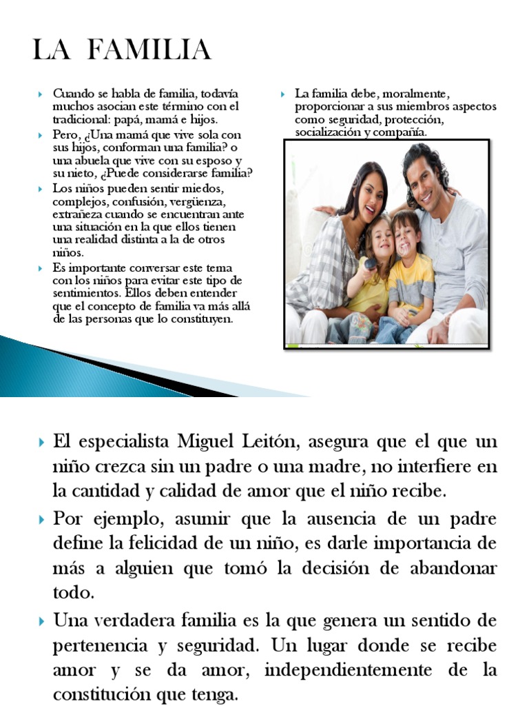 Diapositivas de La Familia y Los Tipos | PDF | Familia | Adultos