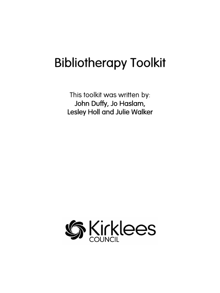 Bibliotherapy Toolkit | PDF | Mental Health Professional | Nursing