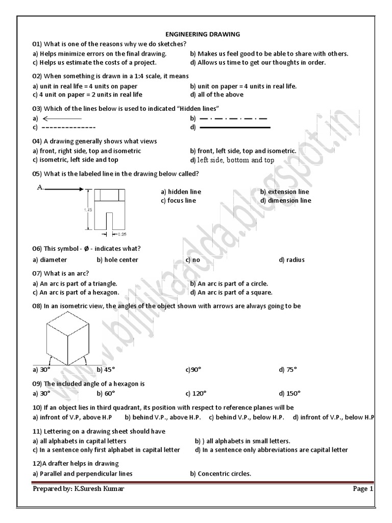 Engineering Drawing | PDF | Angle | Perpendicular