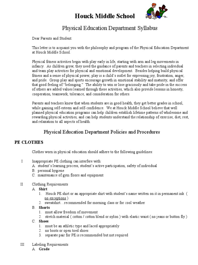 Pe Syllabus Short | PDF | Physical Education | Shoe