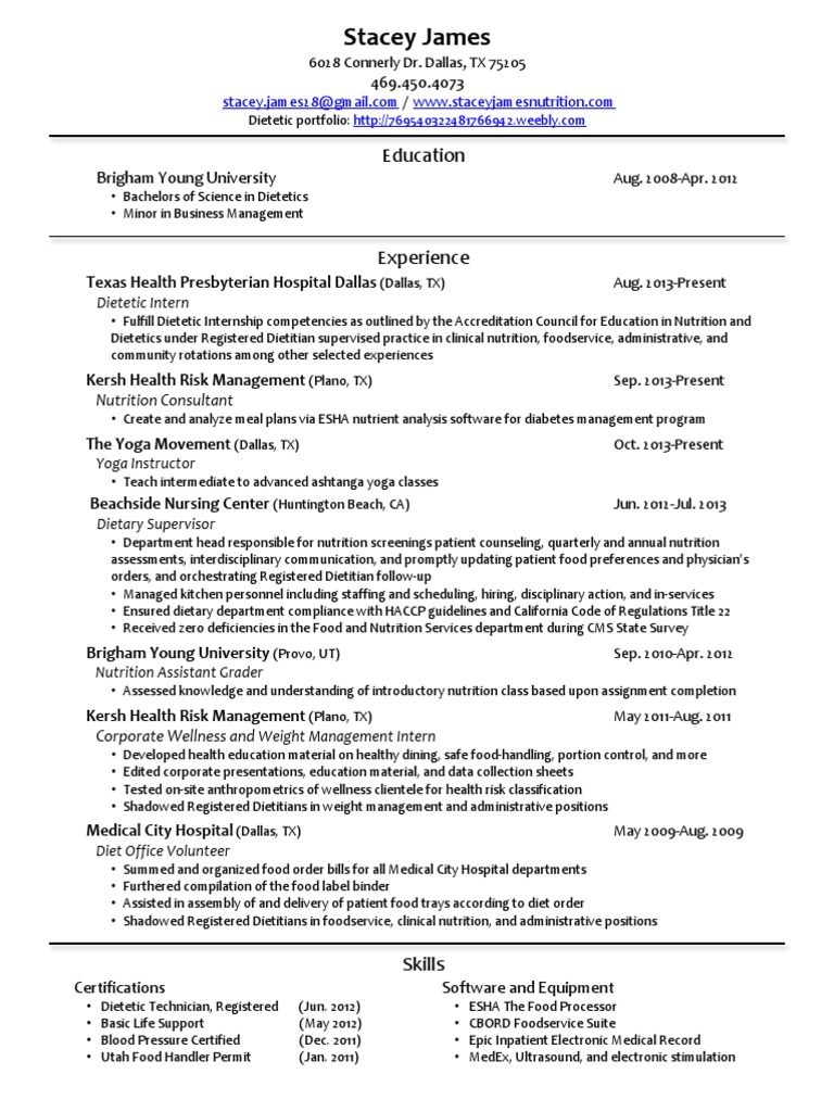 Stacey James Resume | PDF