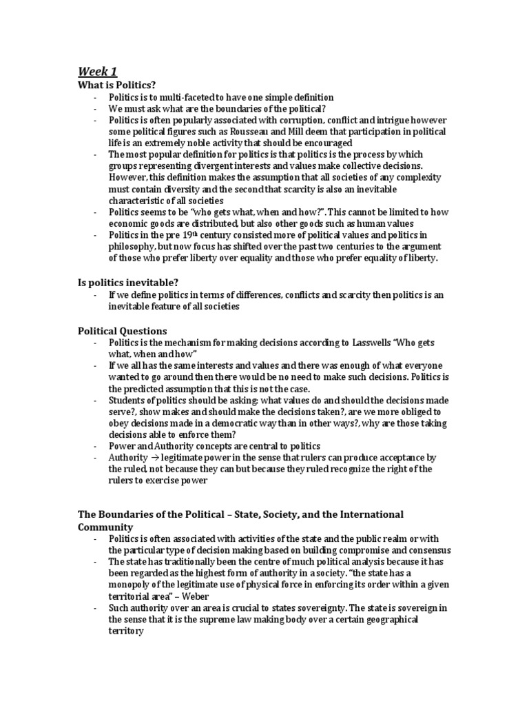 Political Science Notes | PDF | Socialism | Democracy