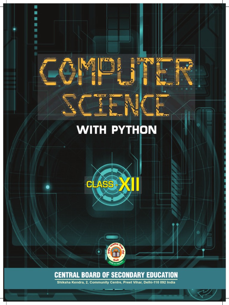 Class 12 Cs Ncert Cbse 2014 15 Python Object Oriented Programming
