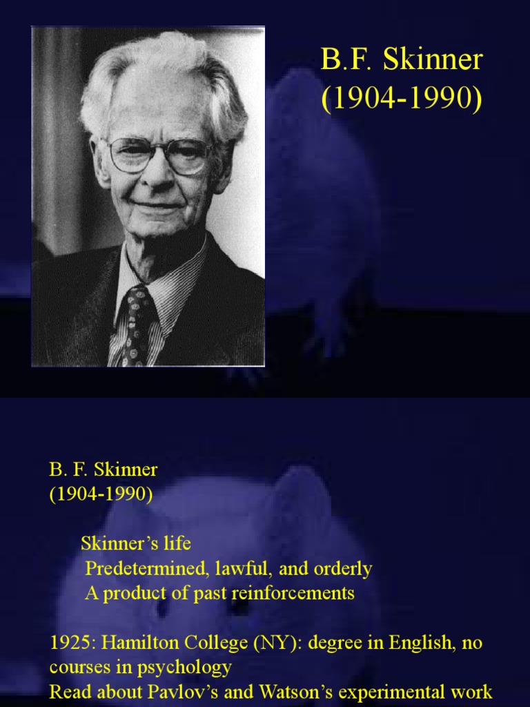 B. F. Skinner | Download Free PDF | Reinforcement | Behaviorism