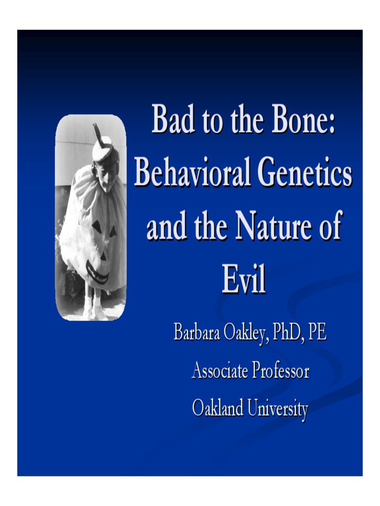 Oakley Evil Genes Genetics | PDF | Borderline Personality Disorder ...