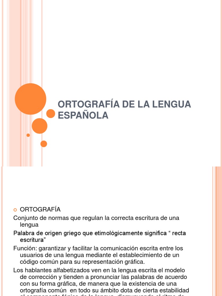 Ortografía de La Lengua Española | Escritura | Alfabeto