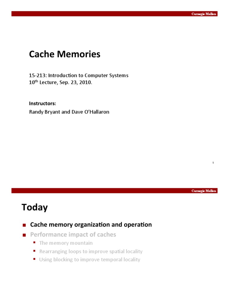 10 Cache Memories | PDF | Cpu Cache | Digital Technology
