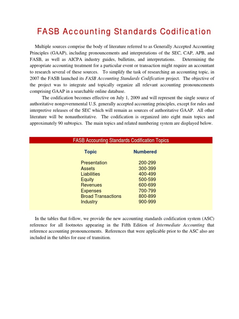 Codification Updates | PDF | Financial Accounting Standards Board ...