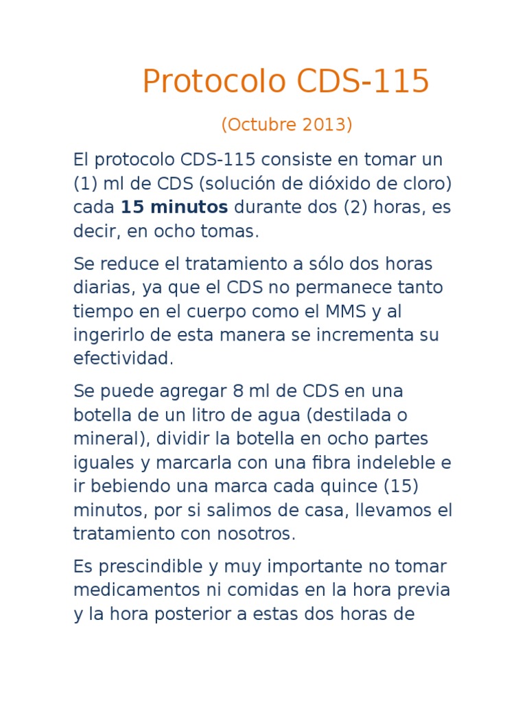 Protocolo+CDS 115 | PDF