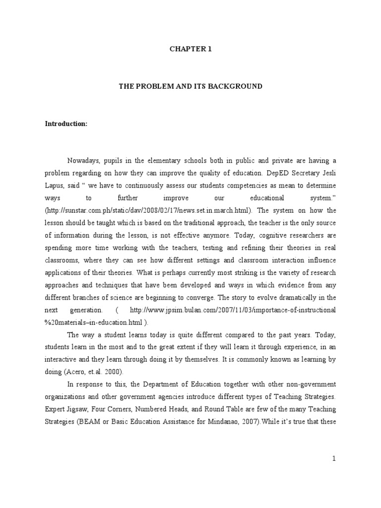 The Problem and Its Background | PDF | Survey Methodology | Teachers