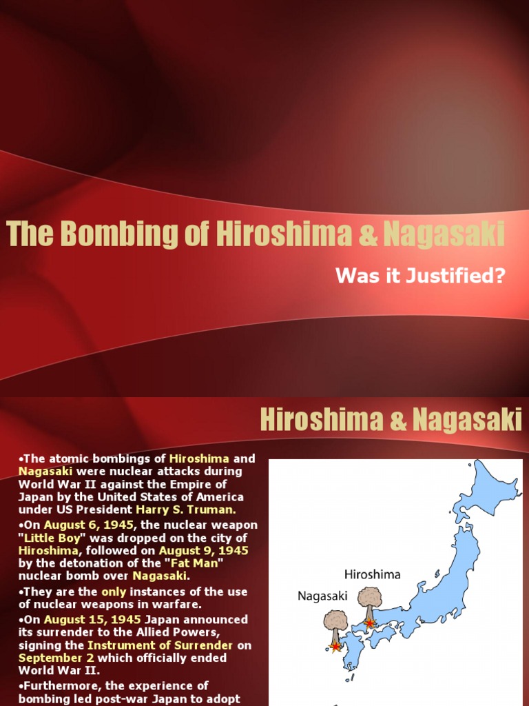 The Bombing of Hiroshima & Nagasaki | PDF | Atomic Bombings Of ...