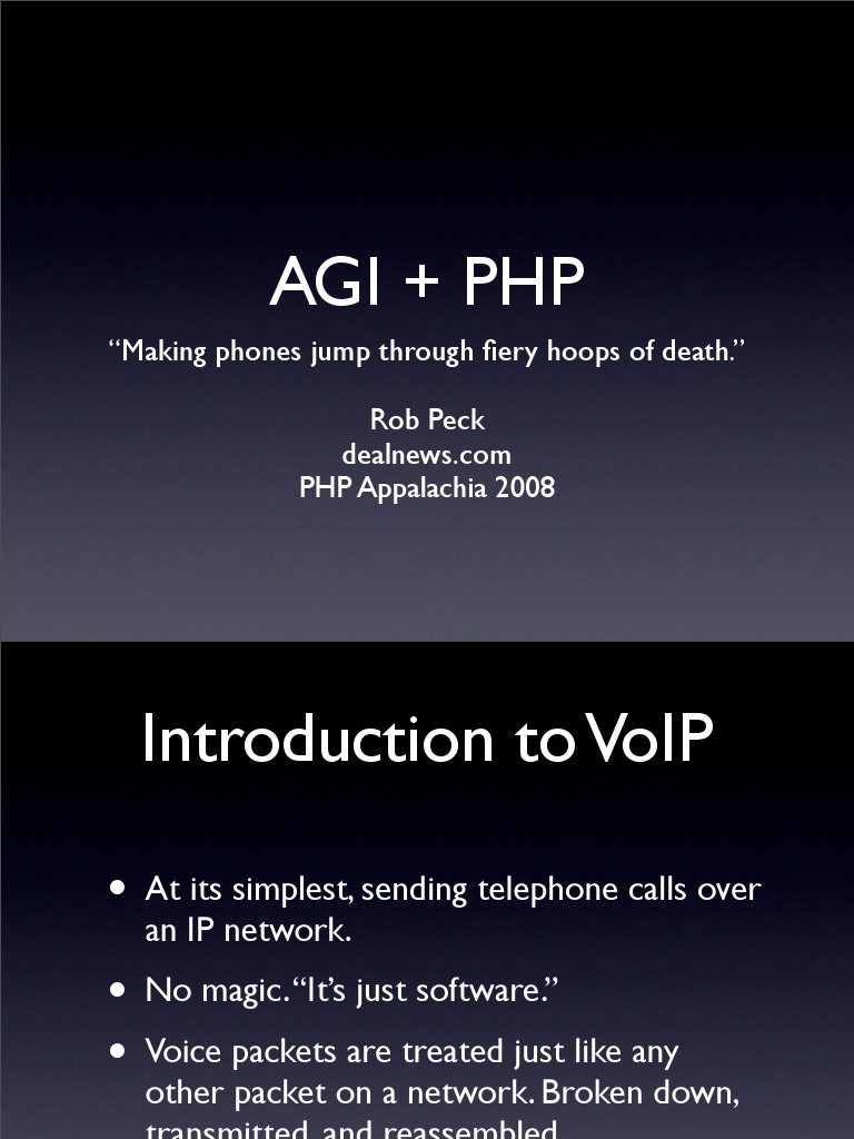 An Introduction to Using PHP with Asterisk's Asterisk Gateway Interface ...