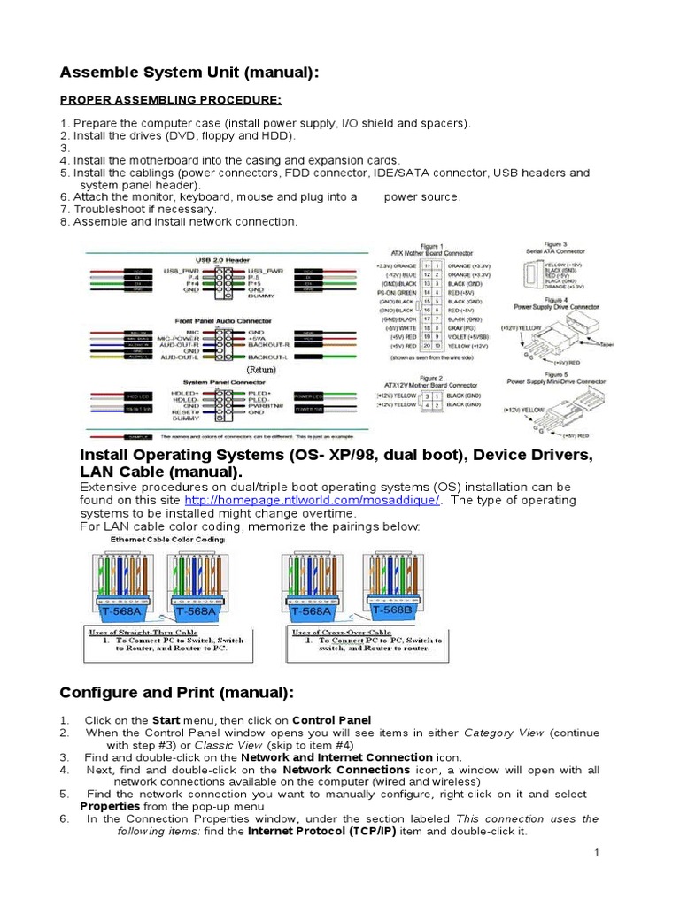 Assemble System Unit (Manual) :: Proper Assembling Procedure | PDF ...