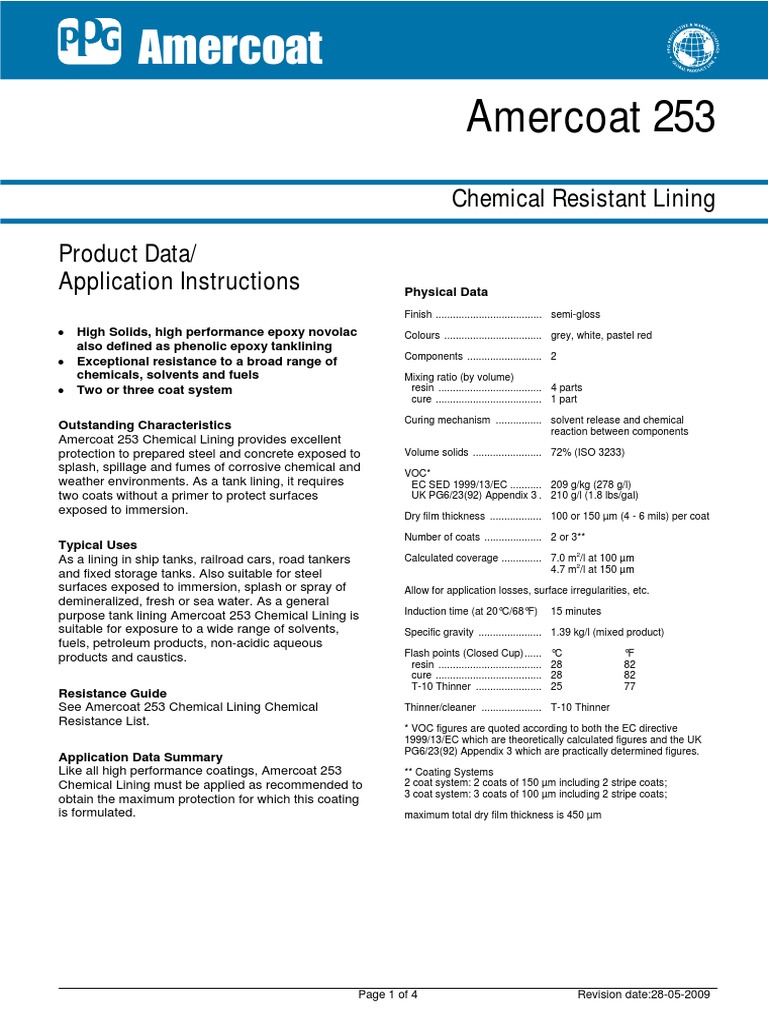 Amercoat 253 | Epoxy | Industrial Processes