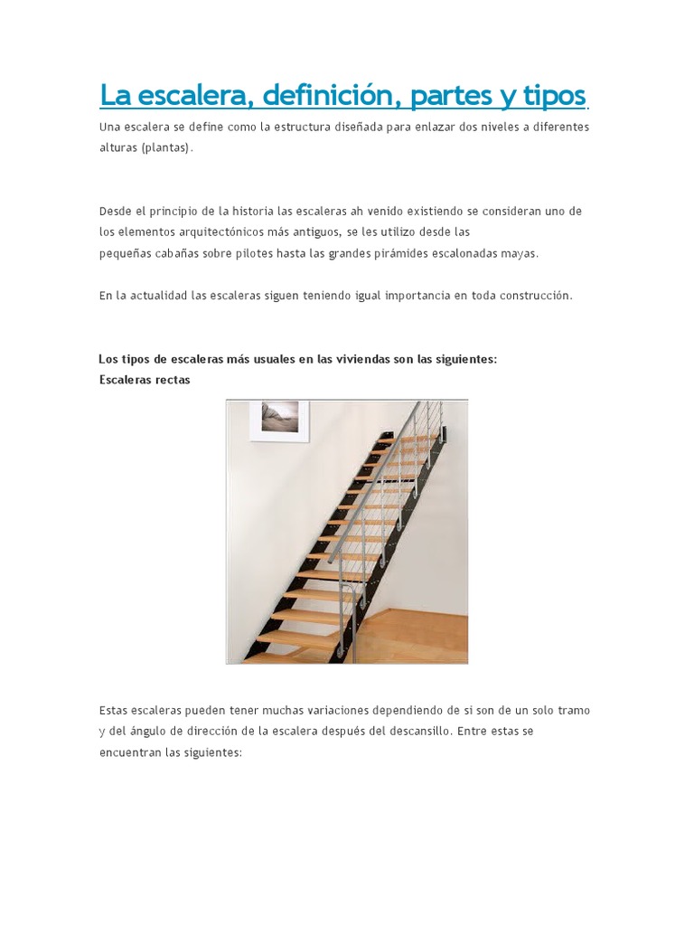 Tipos y partes de escaleras arquitectónicas | PDF | Escalera | Naturaleza