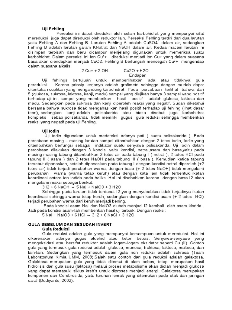 Uji Fehling | PDF