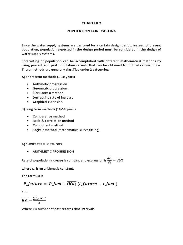 Ch2 - Population Forecasting | Download Free PDF | Forecasting | Teaching Mathematics