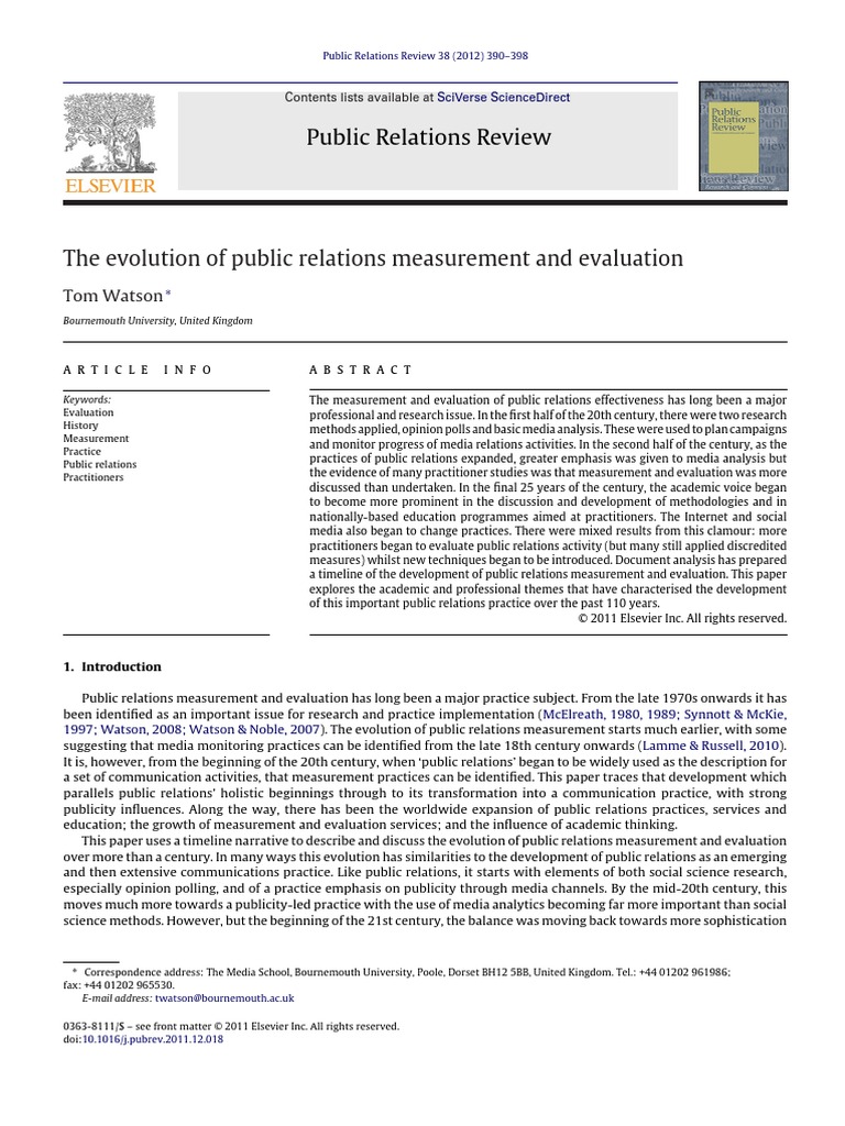 2 - The Evolution of Public Relations PDF | PDF | Public Relations | Mass Media