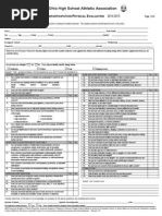 PSAL Medical Form 2024-2025 | PDF | Clinical Medicine | Diseases And ...