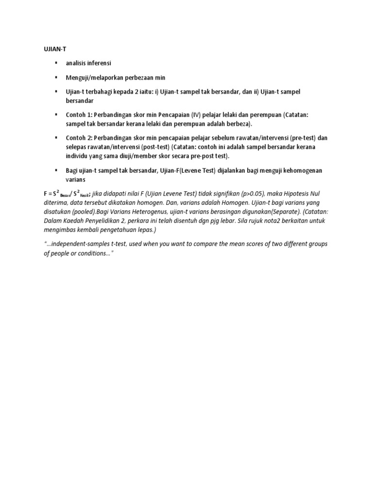 Ujian T | PDF