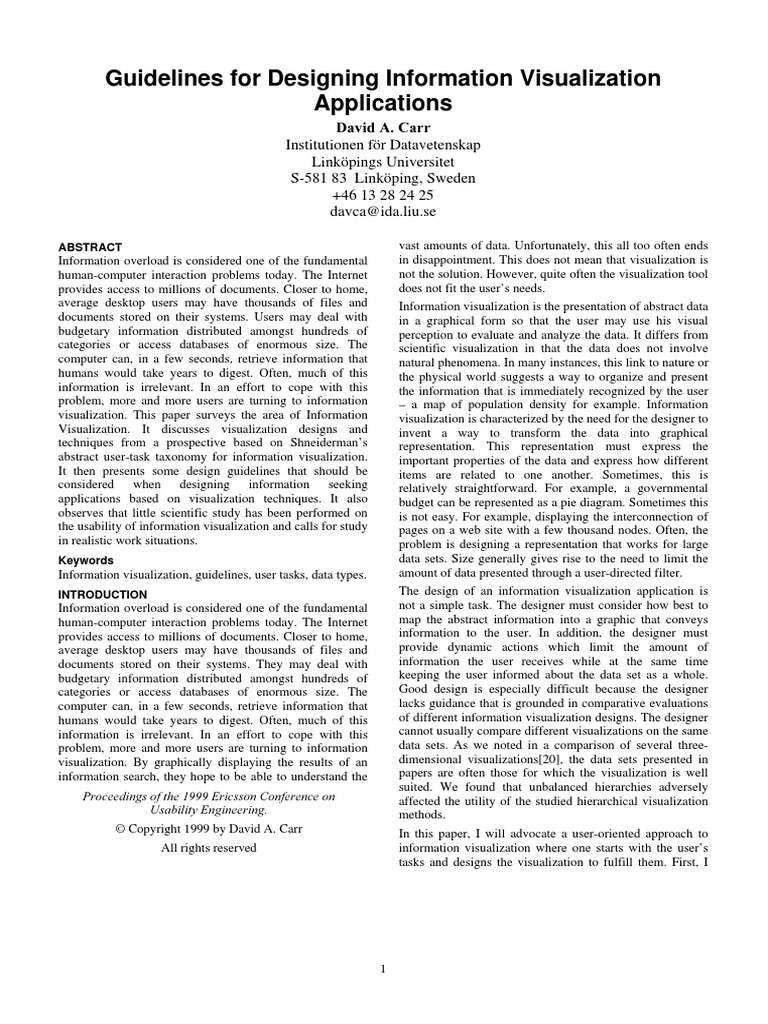Article Guidelines For Designing Information Visualization | PDF ...