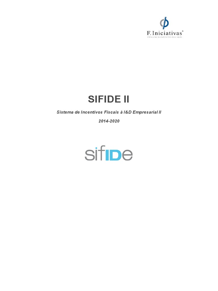 Sifide II - Sistema de Incentivos Fiscais À Investigação e ...