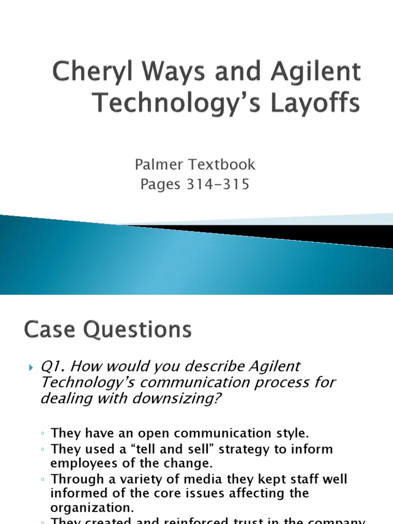 Agilent Technologies Layoff Communication | PDF | Layoff | Communication
