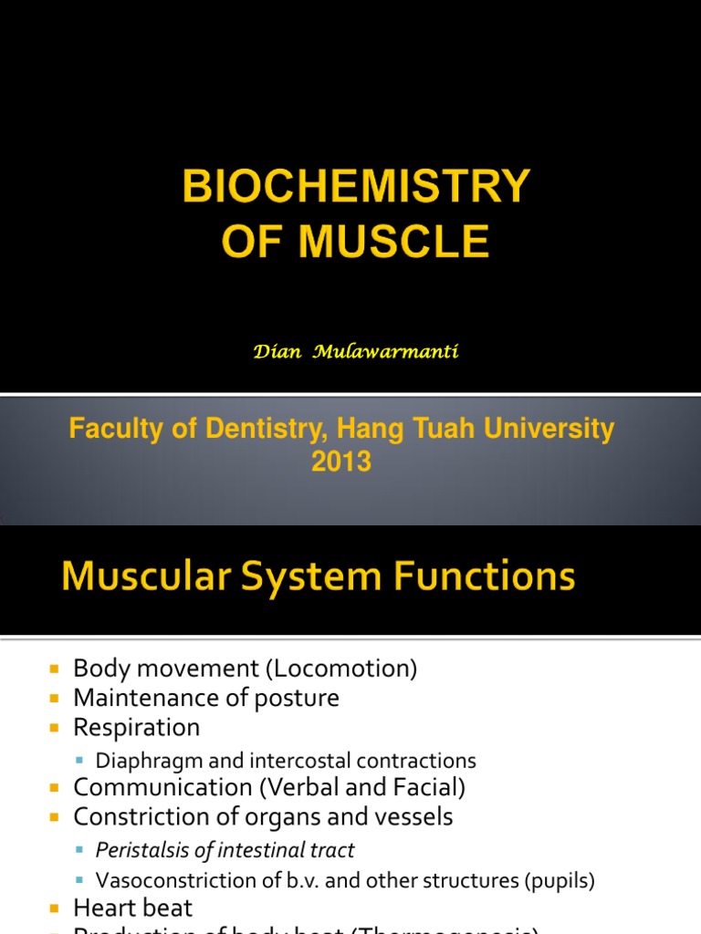 Biochemistry of Muscle | Muscle Contraction | Medical
