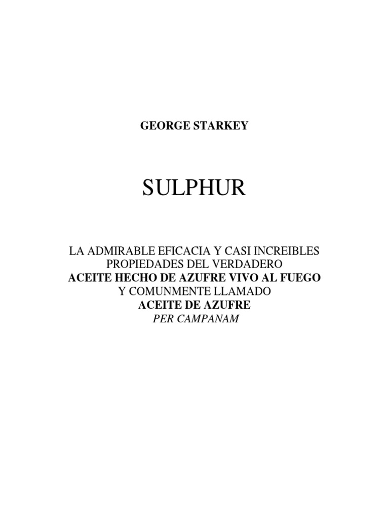 George Starkey - Sulphur | PDF | Vino | Cerveza