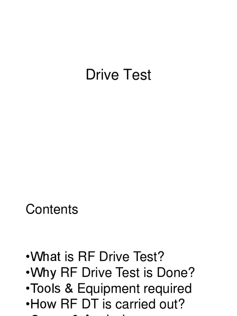 RF Drive Test | PDF