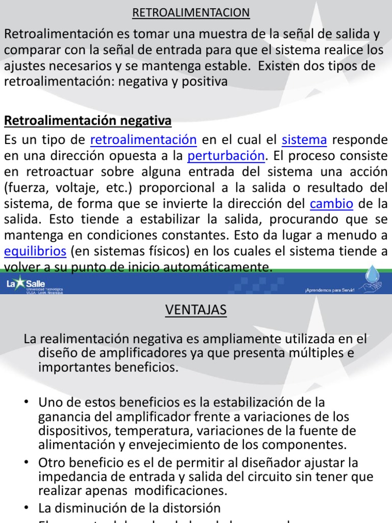 RETROALIMENTACION | PDF | Realimentación | Amplificador