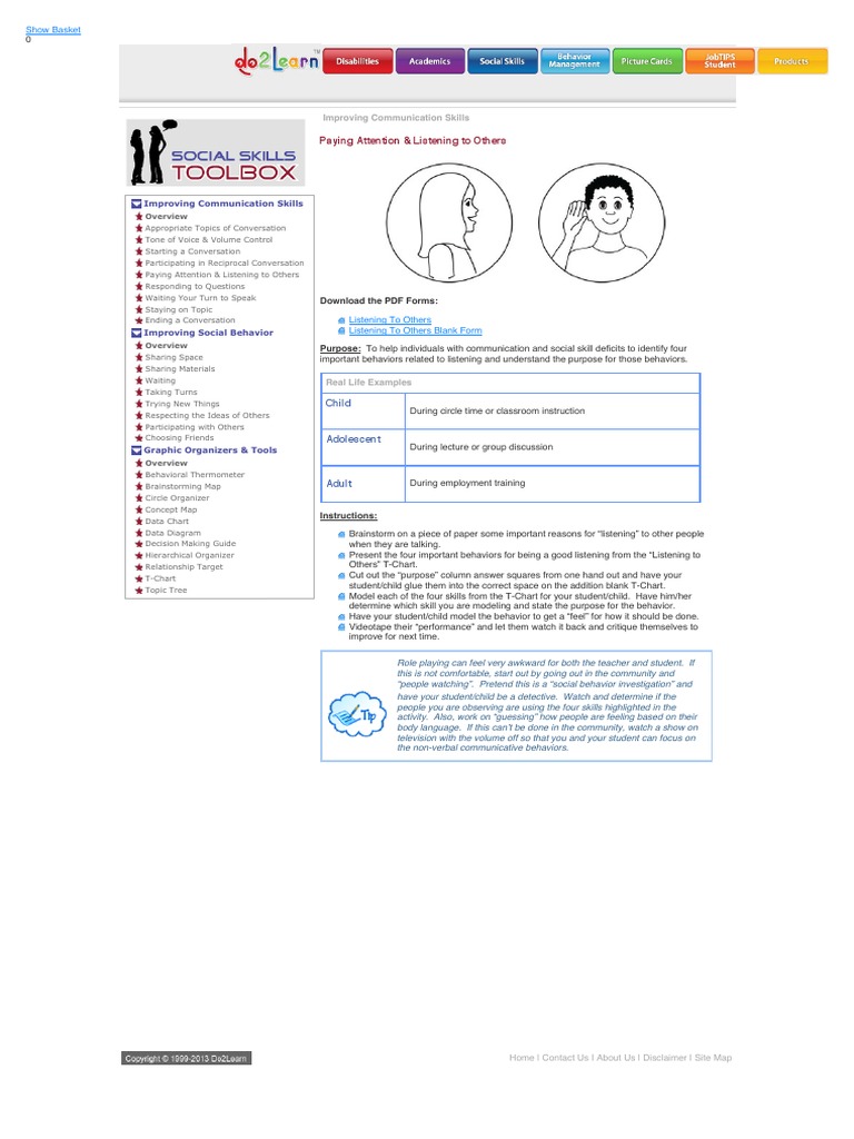 Do2Learn: Educational Resources For Special Needs | PDF | Nonverbal ...
