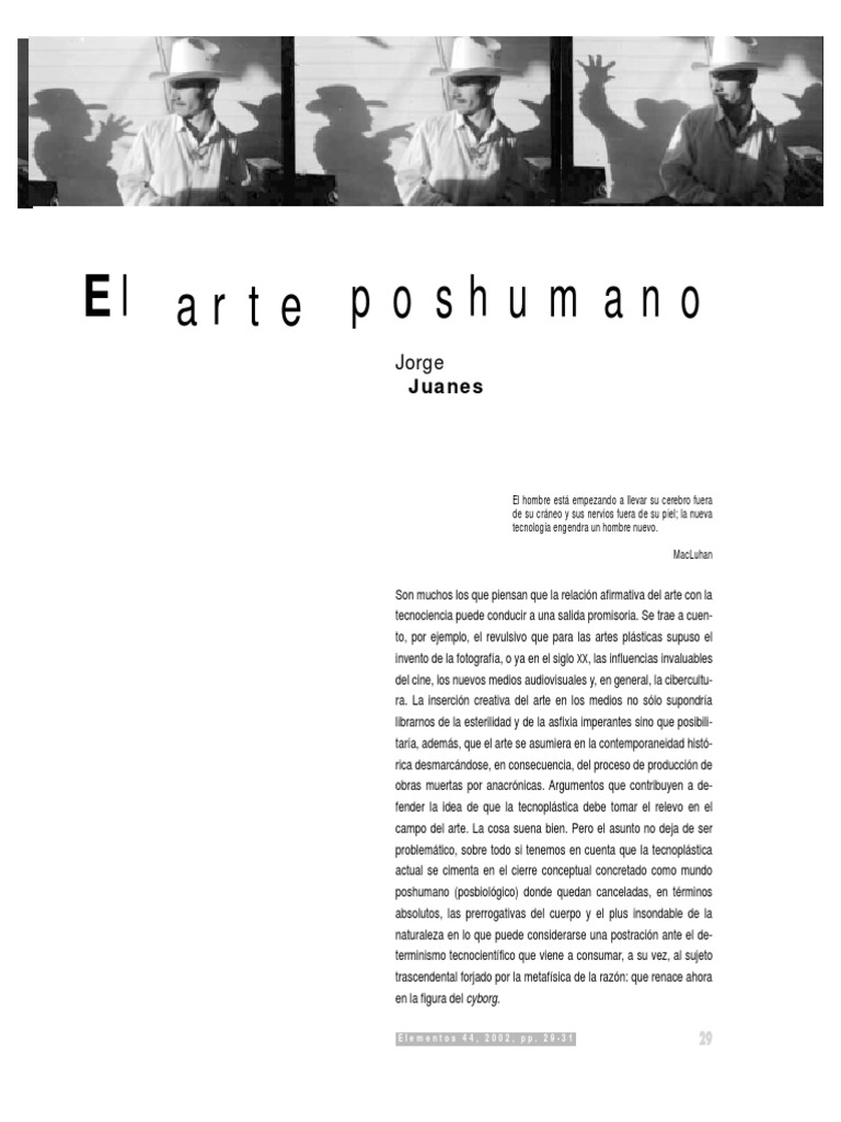 El Arte Posthumano | PDF | Cyborg | Esencia