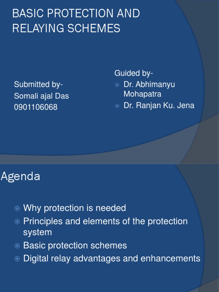 Power System Protection Schemes | PDF | Electric Power System | Relay