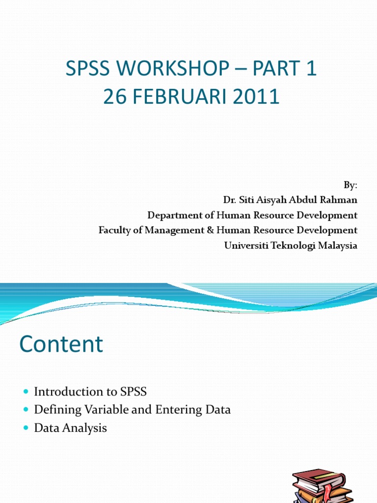 SPSS Workshop - Part 1: Introduction to SPSS Data Analysis | PDF | Spss ...