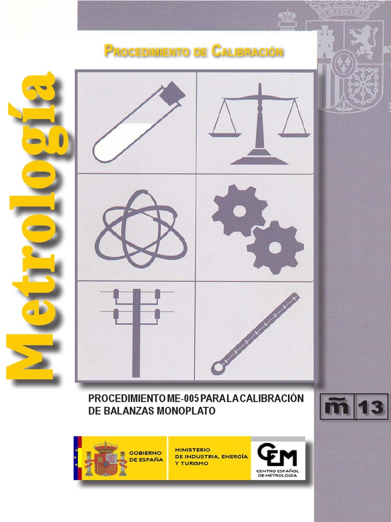 Procedimiento para la calibración de balanzas monoplato | PDF