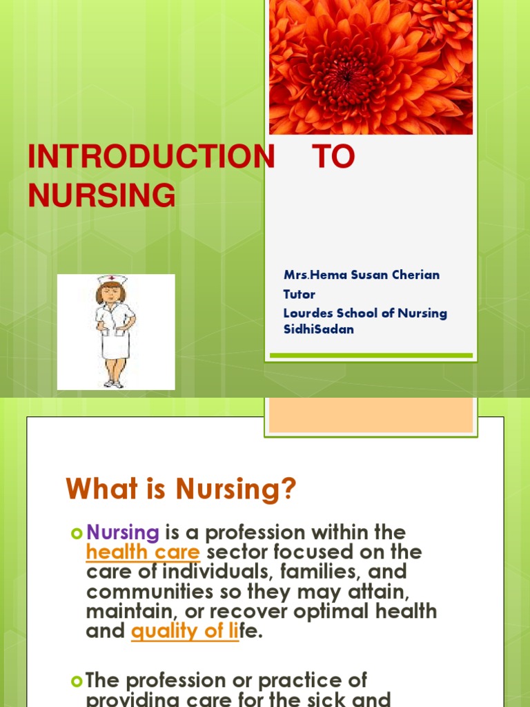 Introduction To Nursing | PDF | Nursing | Profession