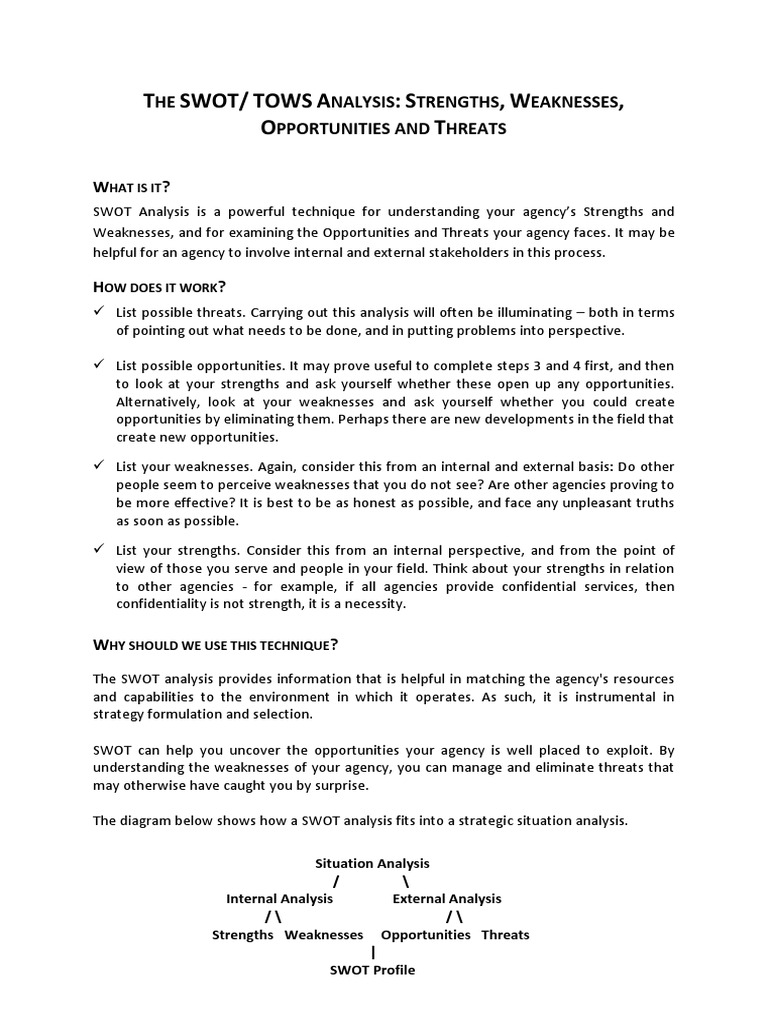 SWOT Analysis | PDF | Swot Analysis | Accountability