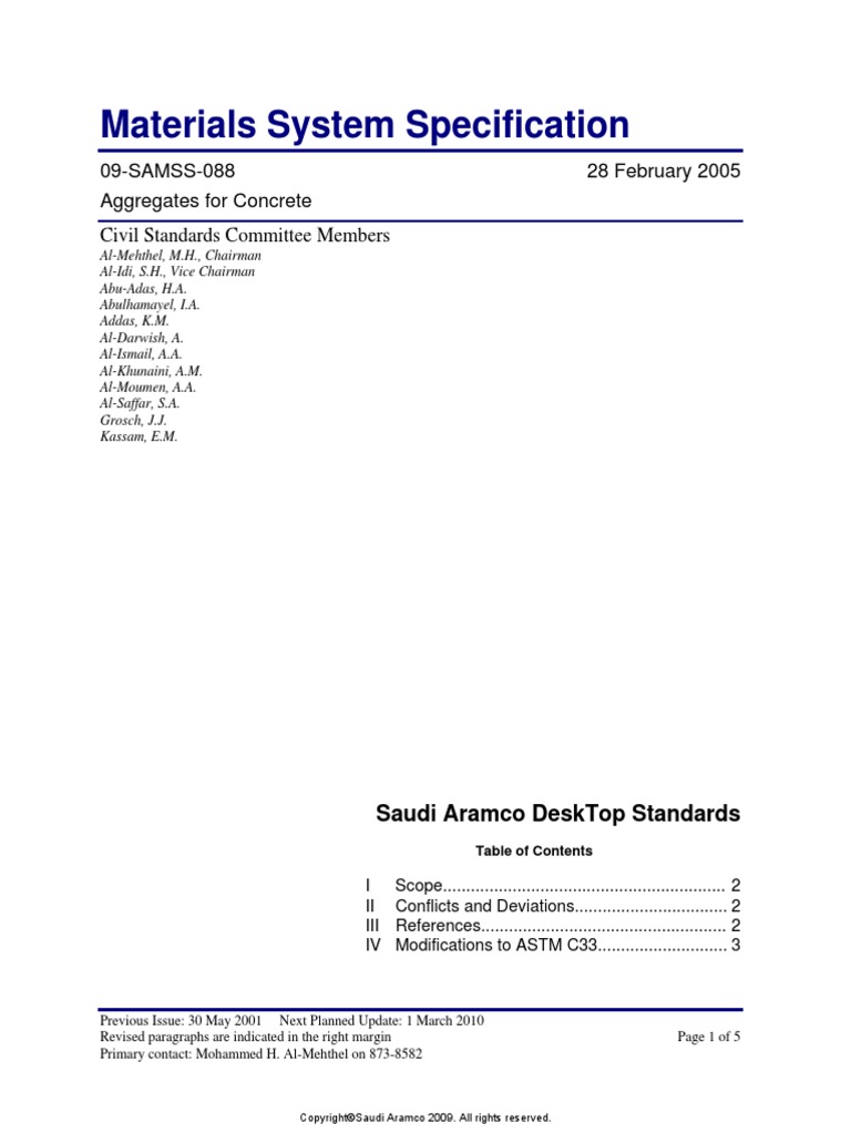 09 Samss 088 | PDF | Construction Aggregate | Specification (Technical ...