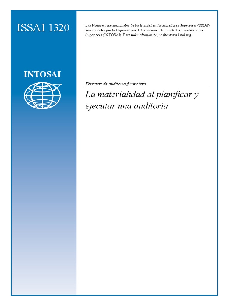 Issai 1320 S | PDF | Auditoría financiera | Auditoría