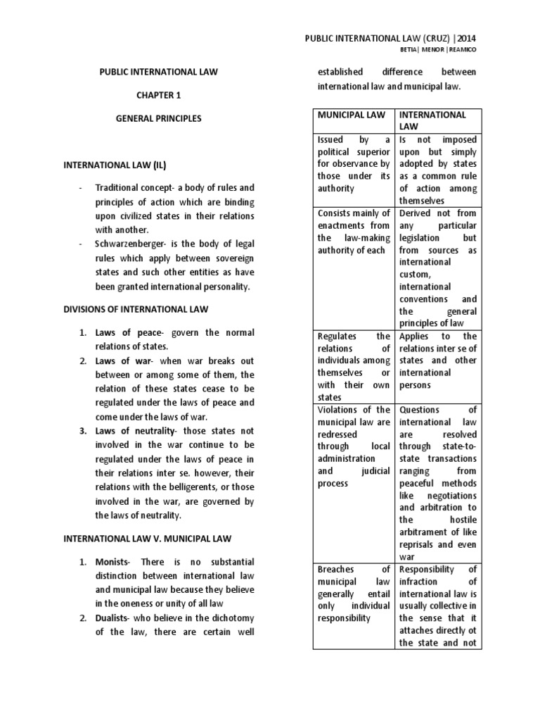 International Law Principles Overview | PDF | Sovereign State | Public ...