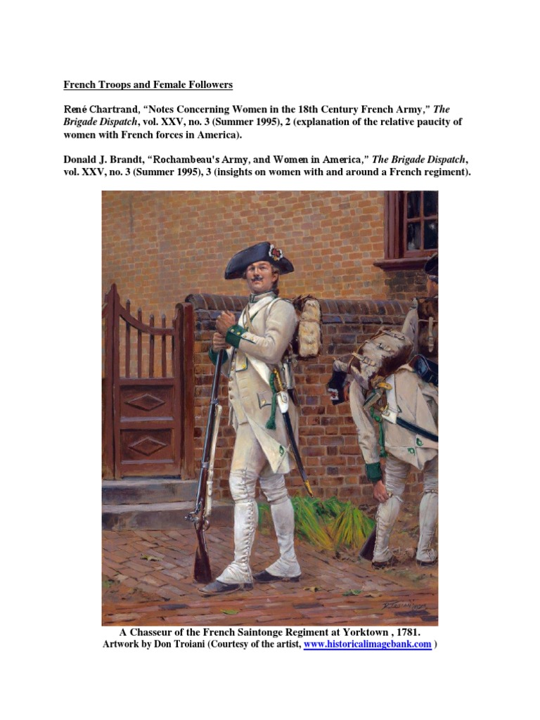 French Troops and Female Followers René Chartrand, “Notes Concerning ...