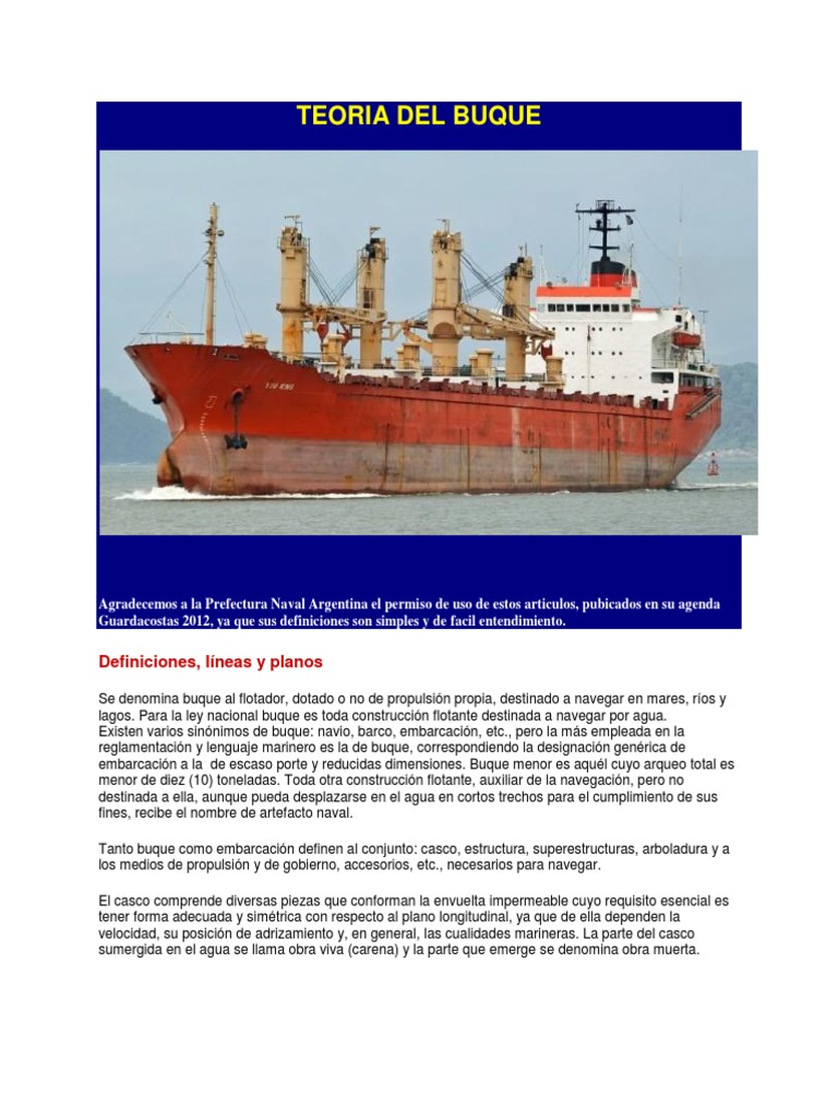 Teoria Del Buque | PDF | Buques | Física