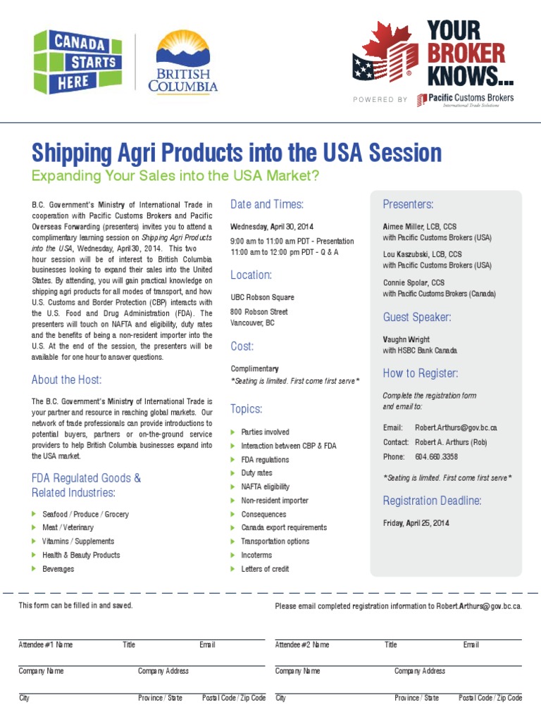 Thinking To Export To The USA - Do You Know Your FDA Rules? | PDF ...